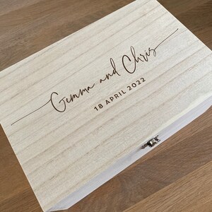 Personalised Couples Names Wedding Gift Keepsake Box, Personalized ...