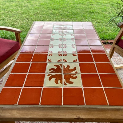 17-saltillo & Talavera Mexican Clay Tiles Glazed Hand Made - Etsy