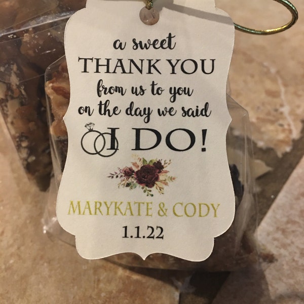 Sweets Favor Tags, Wedding Labels, Tags for Treats - Set of 12 - Etsy