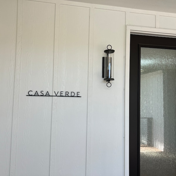 House Name Sign, Outdoor House Name Plaque, Custom Metal Sign, Outdoor ...