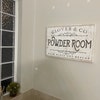 PERSONALIZED Custom Powder Room Sign Bathroom Family Name and Co Sign ...