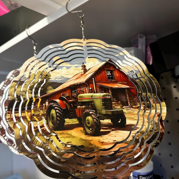 VINTAGE TRACTOR Wind Spinner PNG Tractor Sublimation Design Farm ...