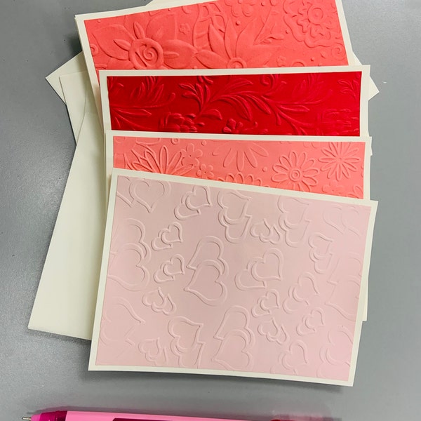 Pack of 04: Handmade Blank Card Packs, Floral Card Packs, Thinking of ...