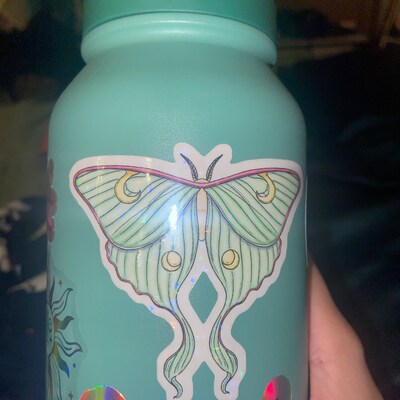 Regal Moth Holographic Sticker, Regal Moth Sticker, Laminated Sticker ...