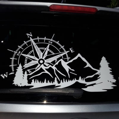 Compass and Mount Sticker Camper Van Sticker Car Caravan - Etsy