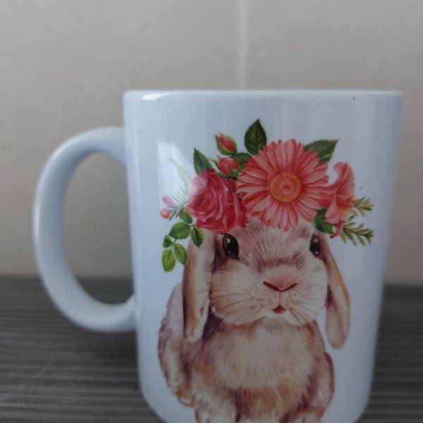 Rabbit Coaster That Can Be Personalised, Rabbit Birthday Gifts for Mum ...