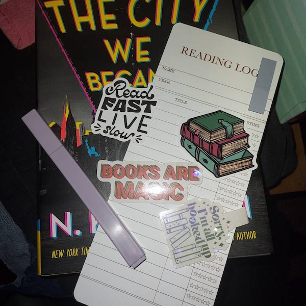 Blind Date With a Book- W/ Stickers, Magnetic Bookmark, Bookmark Log ...