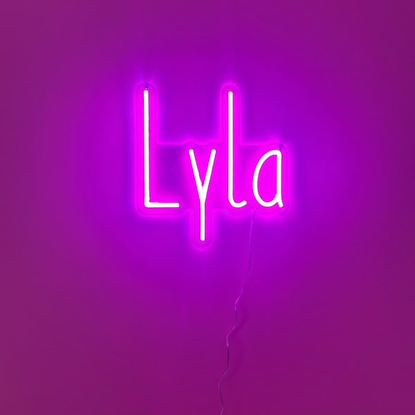 Custom Kids Name Neon Sign - Nursery LED Light Decor - Personalized ...
