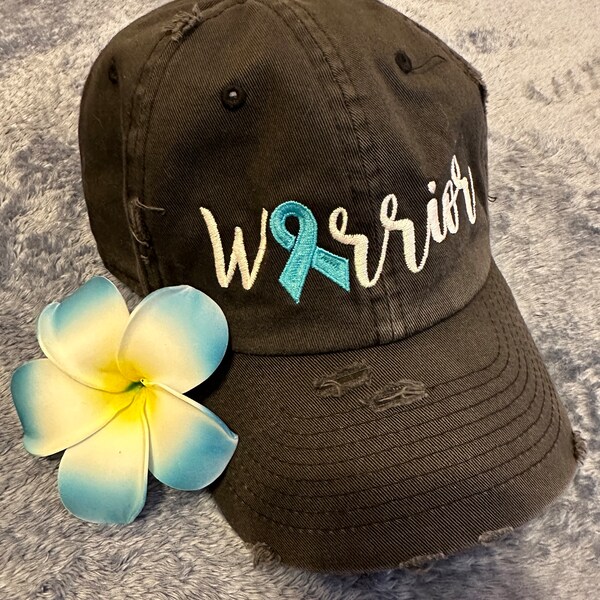 Cancer Warrior Hat, Cancer Awareness Custom Hat, Fight Cancer Baseball ...