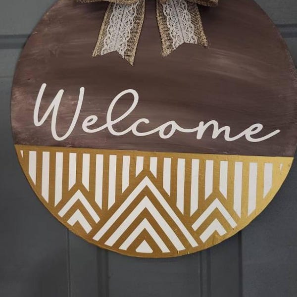 25 Boho Welcome Sign SVG Bundle: Geometric Door Hanger (digital) - Etsy