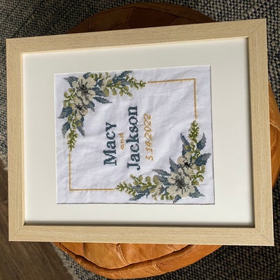 Wedding Modern Cross Stitch Pattern Personalized Counted - Etsy