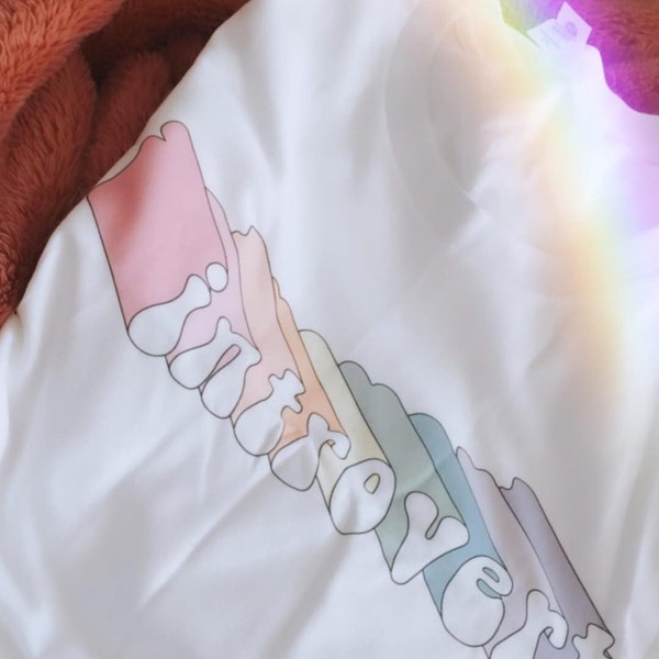 Introvert Pastel Rainbow Shirt White, Trendy Graphic Tee, Introvert ...