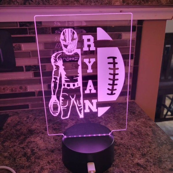 Golf Bag & Clubs Night Light up Table Lamp Golf Club Desk Sports LED ...