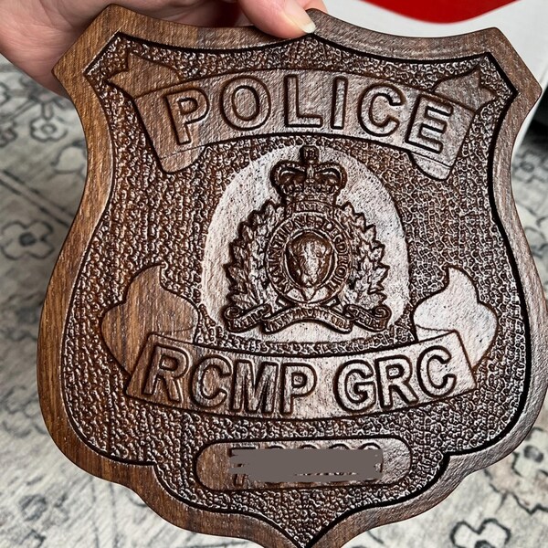 RCMP Wooden Badge - Etsy Canada