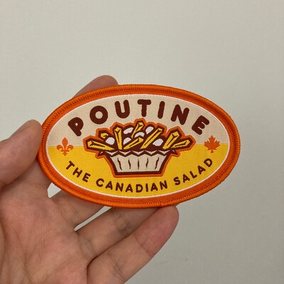 Poutine the Canadian Salad Iron on Patch Embroidered Sew on Canada ...