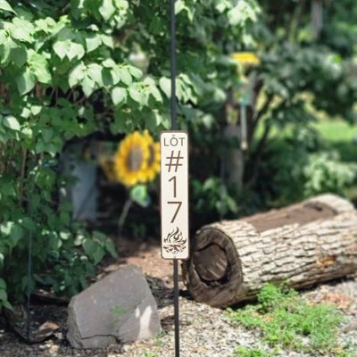 Camping Lot Spot Sign, Camping Lot Number Sign, Camper Number Sign ...