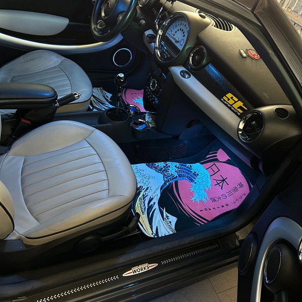 Kanagawa Wave Car Floor Mats JDM Floor Mats JDM Car Mats Japanese Art ...