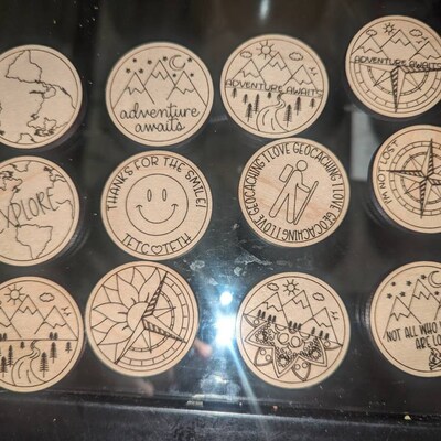 GEOCACHING SWAG TOKENS Svg Pdf Cut File Tradeable Coins Round Tftc ...