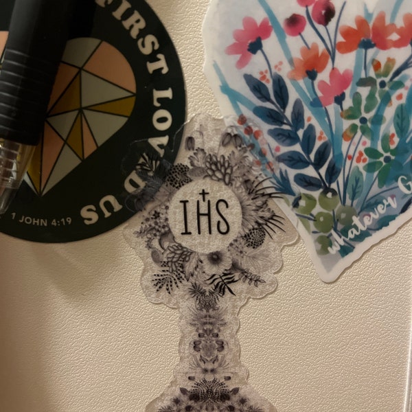 Pray the Rosary Sticker Catholic Decal Marian Sticker Blessed Mother ...