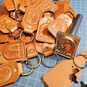 Leather Dog Bone Key Fobs 2 In. X 3 In.new-must See-leather | Etsy