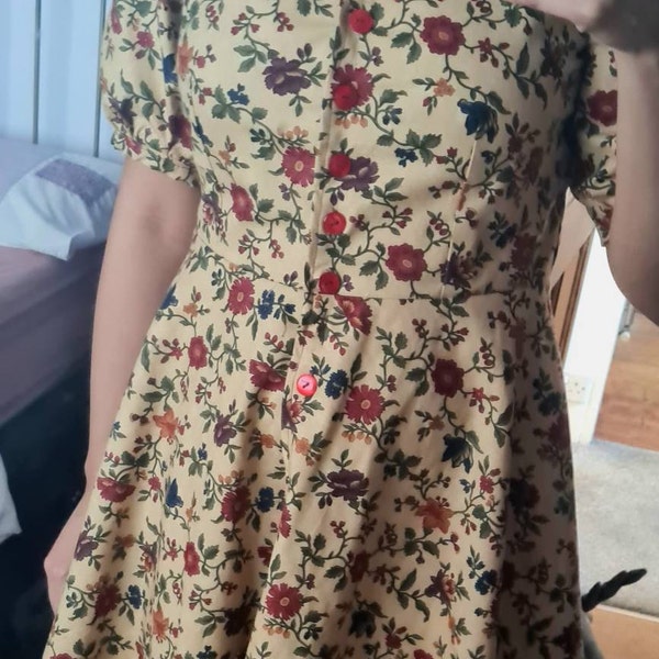 Marta Square Neckline Dress With Sleeve Digital PDF Sewing Pattern ...
