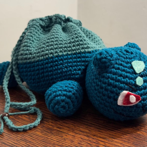 Crochet Pokemon Inspired Onion Frog Amigurumi Pattern: Fun Pouch PDF - Etsy