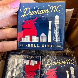 Durham Bull City Magnet. Durham NC Magnet. North Carolina Magnet ...