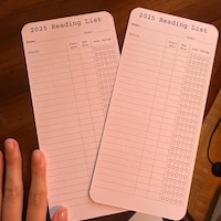 2025 Reading List Bookmark - Etsy