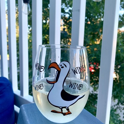 DISNEY INSPIRED Finding NEMO Wine Glass Funny Disney Gift Disney Mugs ...