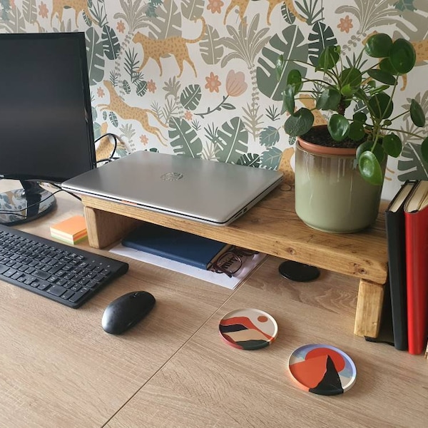 Monitor Stand | Wooden Riser | Monitor Riser | Desk Accessories ...