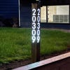 60" Tall Custom Steel Address Solar Lighted Sign Post - Etsy