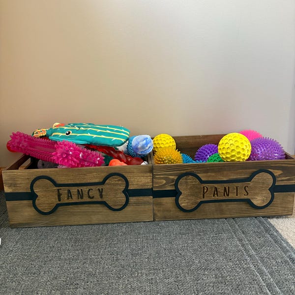 Personalized Dog Toy Box Dog Toy Crate Gift for Dog Lover Personalized ...