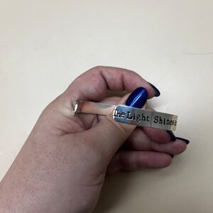 Word or Name in ASL / American Sign Language / Hand Stamped Cuff ...