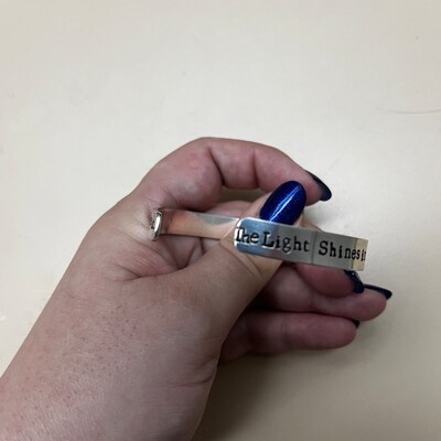 Word or Name in ASL / American Sign Language / Hand Stamped Cuff ...