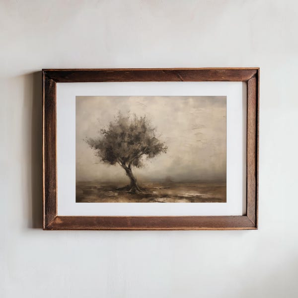 Picture Frame Mockup, Slim Gold Frame on Wooden Floor, 3x4 Wall Art ...
