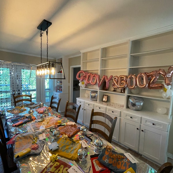 Groovy & Boozy Balloon Banner Dazed and Engaged Bachelorette Boozed and ...