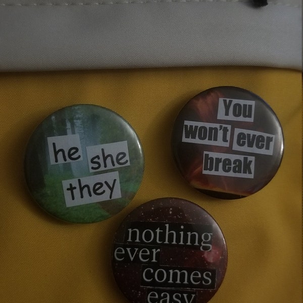 Handmade Collage Pin: 3-PACK CUSTOM ORDER - Etsy