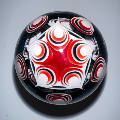 Four Layer Dot Stack Marble, UV Reactive, Glass Pop Art, Art Glass ...