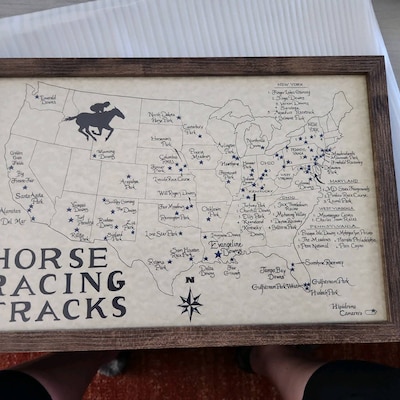 Horse Racing Tracks Map - Etsy