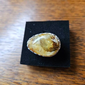 Incredible Light Blue Amber, Natural Baltic Amber Ring, Unique Amber ...