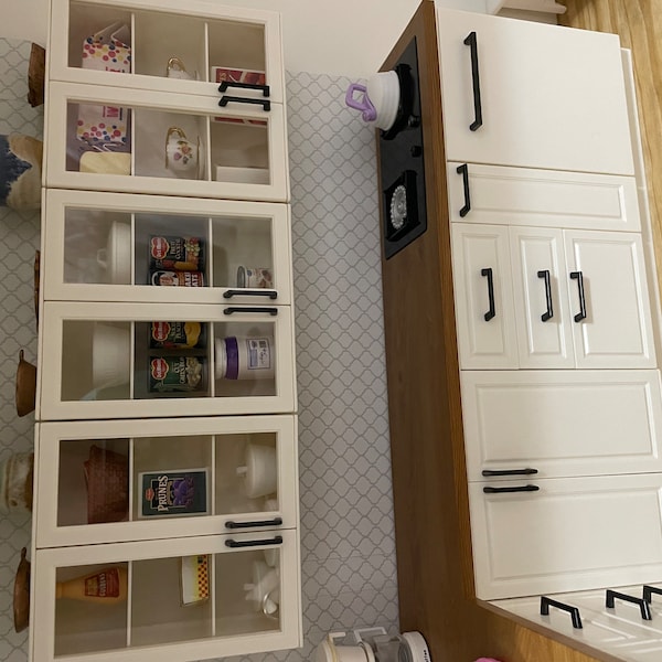1:6 Dollhouse Miniature Mini Simulation Kitchen Cupboard/wall Cabinet ...