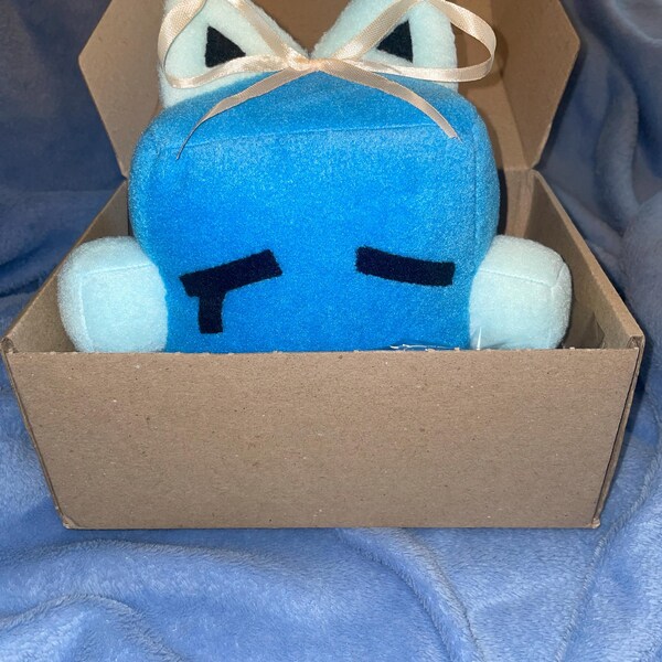Big Cube Plush Toy – JSAB Inspired, Handmade Blue Fleece Plushie - Etsy
