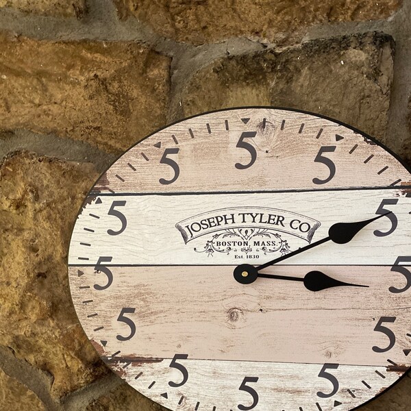 Rustic Barnwood Wall Clock, Large Wall Clock, Choose From 8 Sizes ...