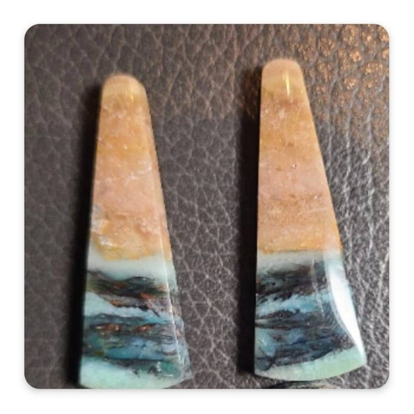 Dendritic Jasper Cabochon With Peach and Cream, Focal Stone for Jewelry ...