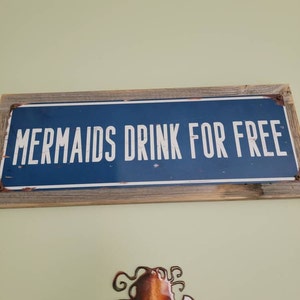 Vintage Mermaid Undersea Art Coastal Decorative Metal Sign - Etsy