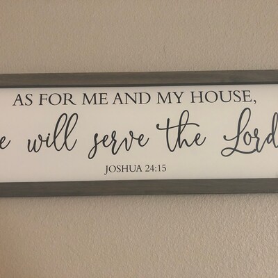As for Me and My House Wood Sign-joshua 24 15 Sign-christian Gifts ...