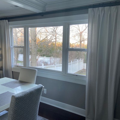 Metal Rectangular Curtain Rod Custom Length - Etsy