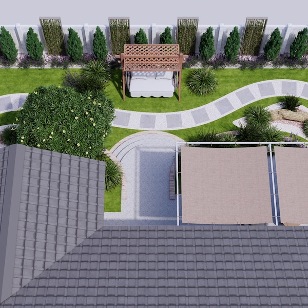 Online Garden Design, Custom Garden Design, Garden 3D Rendering ...