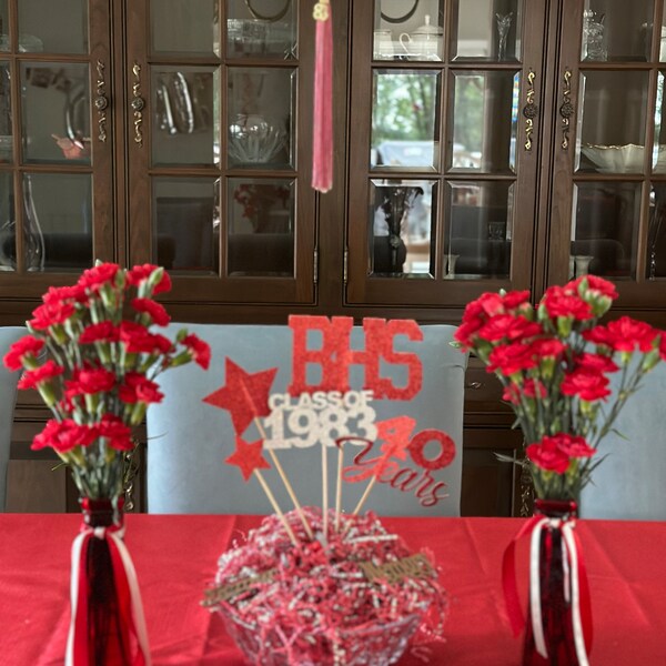 8 Class Reunion Centerpiece Sticks, Class Reunion Party Decorations ...