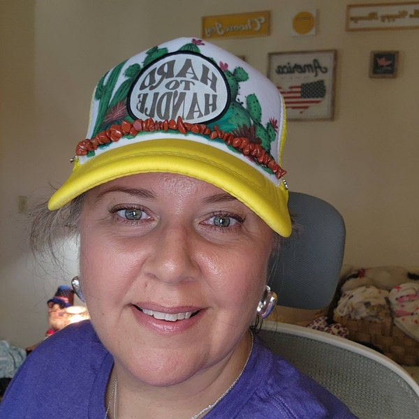 Hand Painted Hat Cards, Hat Accessories, Western Boho Hat Decoration ...